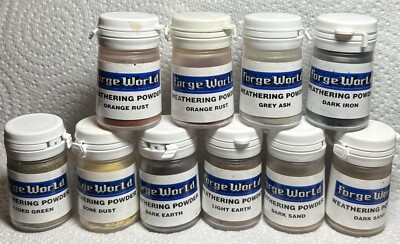 10 Pots 8 Colours Warhammer 40k Forge World Weathering Powders Sealed ...