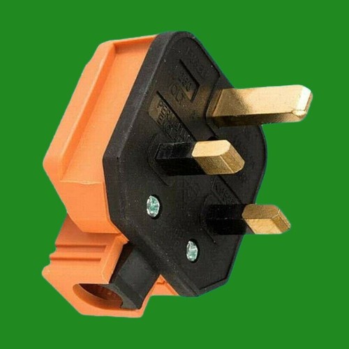Orange Rewireable Heavy Duty Plug 13A 230V UK 3 Pin Plastic Body | eBay