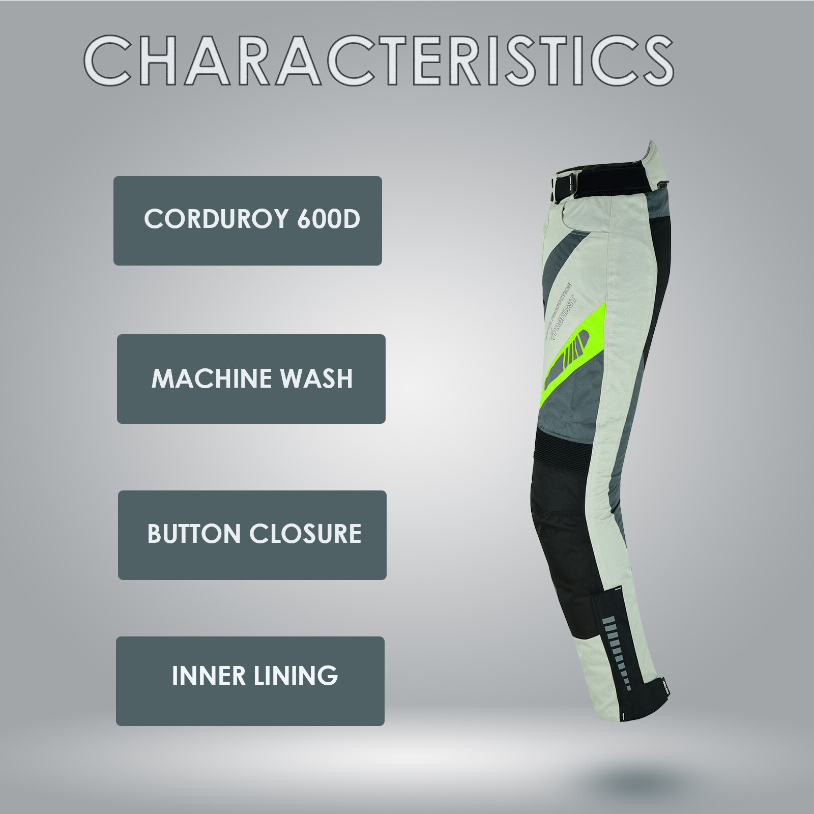 Profirst CE Motorcycle Trousers Mens Motorbike Pants Armoured ...