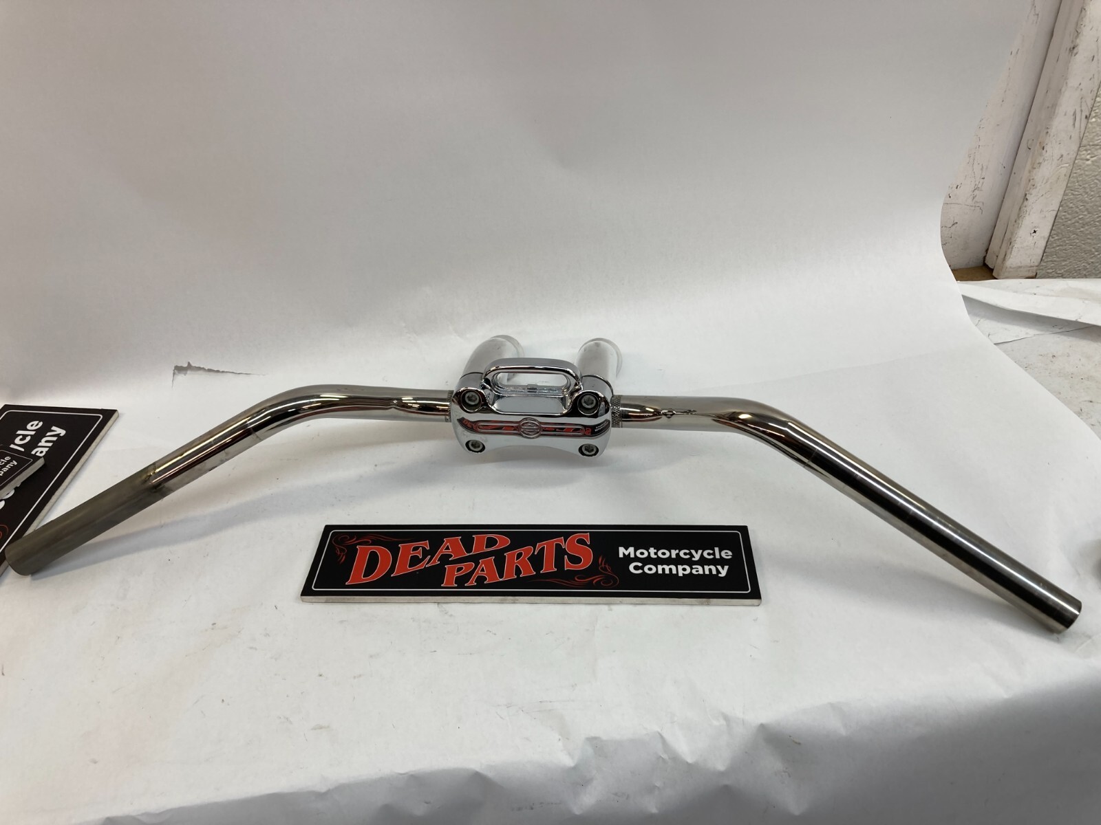 Harley chrome Deuce Dyna Sportster OEM custom handlebar risers w ...
