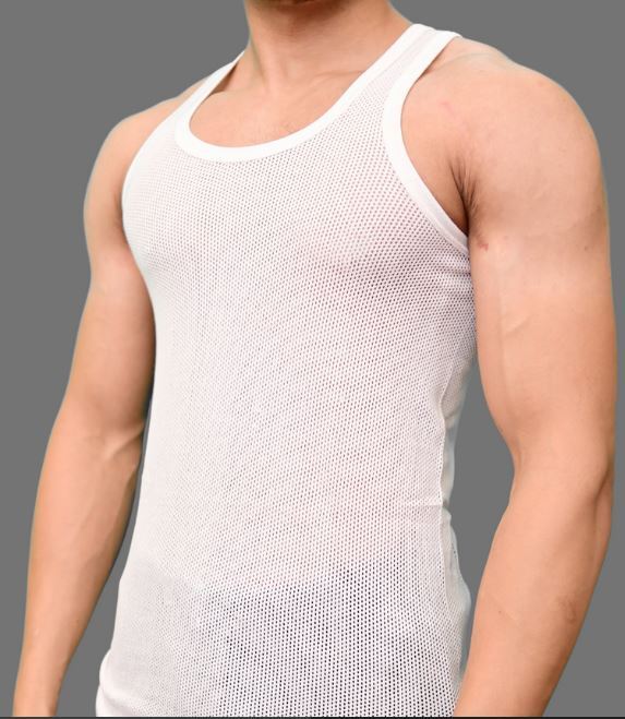 Top Quality Luxury Net Vest For Men, Sandoo, White Men'S Net Vest ...