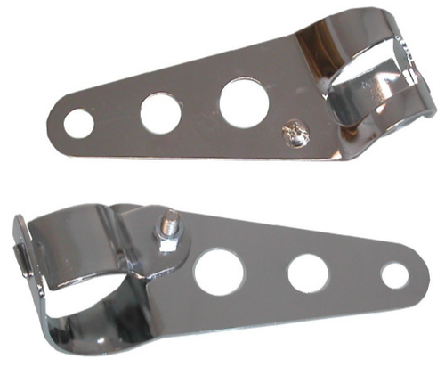 Hi-Level Universal Chrome Motorcycle Scooter Headlight Brackets New ...