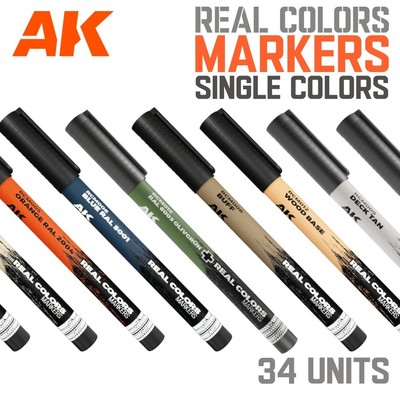 AK Interactive: MARKERS - Real Colors - Acrylic Paint Marker - Full ...