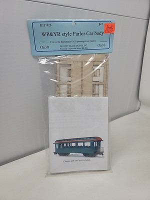 Mount Blue Model Co On30 WP&YR Style Parlor Car Body Kit #26 NIP | eBay