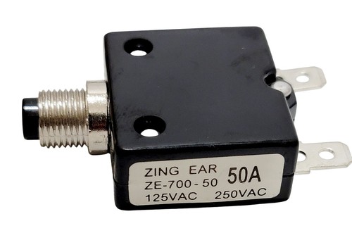 NEW 50 Amp Push Button Thermal Circuit Breaker 12-50V DC 125-250V Volt ...