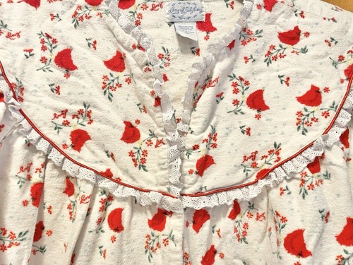 Lanz of Salzburg Flannel NightGown Red Cardinal 1X Cardinals Birds ...