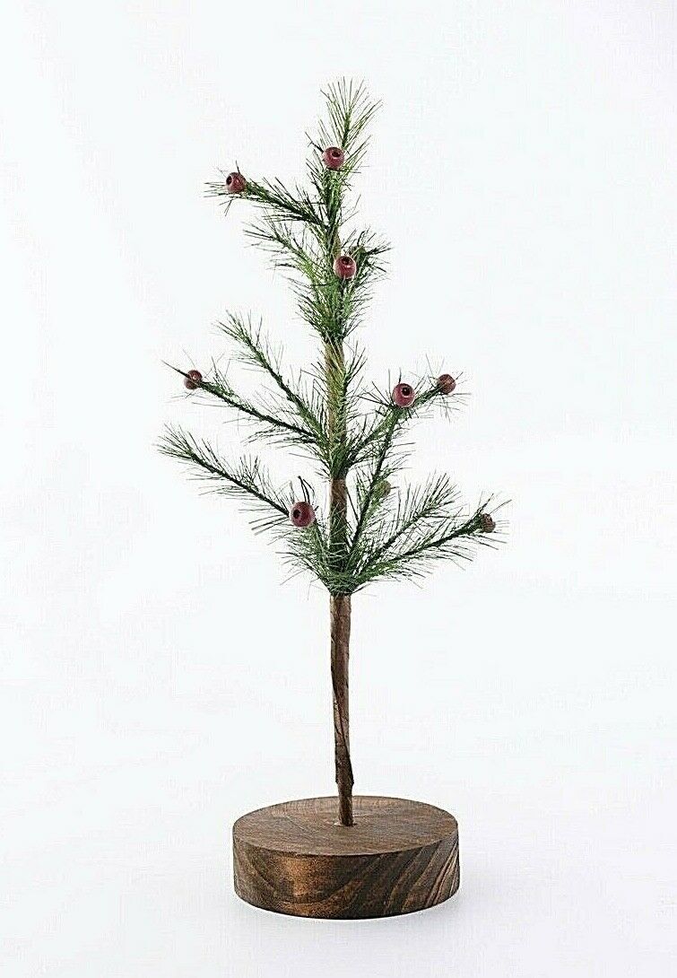 Primitive Farmhouse 13" Red Berry Feather Tree Country Craft | eBay