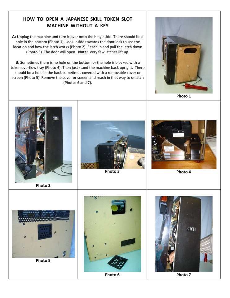 Pachislo Skill Stop Slot Machine Door Key Aruze, Universal, Heiwa - OEM ...