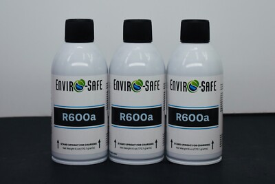R600a UPRIGHT, Isobutane, Self-Sealing Valve, 3 cans | eBay