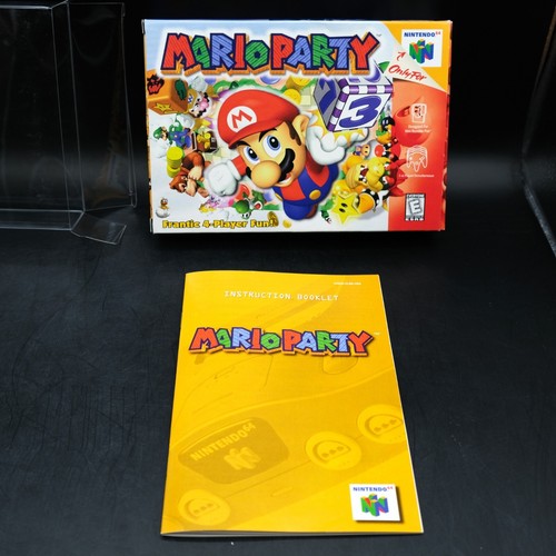 Mario Party Nintendo N64 Box and Manual ONLY Authentic MINT CONDITION ...