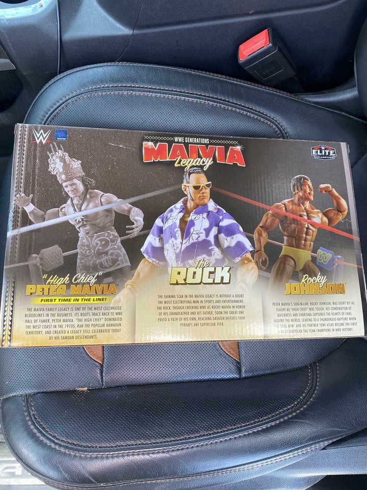WWE Mattel Elite The Rock WWE Generations Maivia Legacy 3-Pack ...