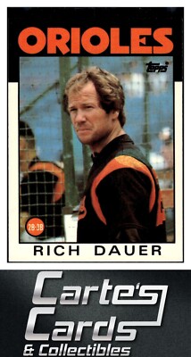 Rich Dauer 1986 Topps Tiffany #251 Baltimore Orioles | eBay