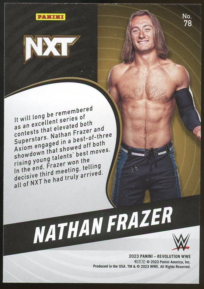 Nathan Frazer Signed 2023 Revolution WWE #78 Autographed Card RC AUTO ...