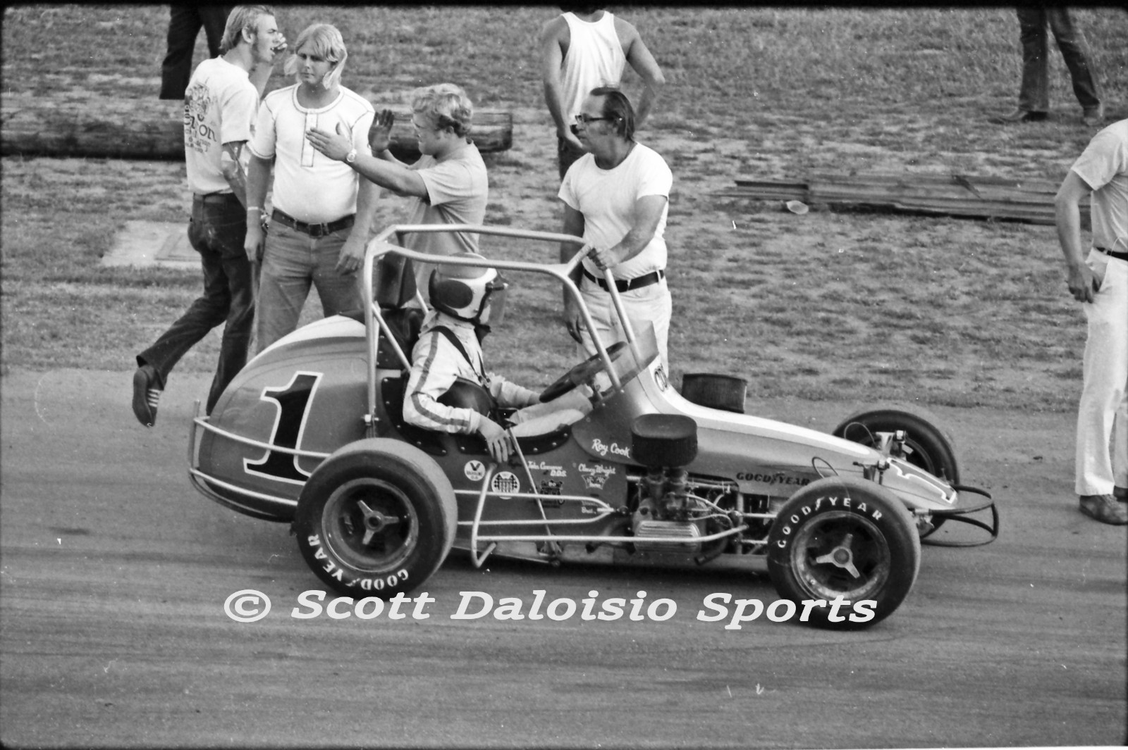 1977 ROY COOK JR 8 X 10 USRC MIDGET RACING PHOTO ORANGE SHOW SPEEDWAY ...