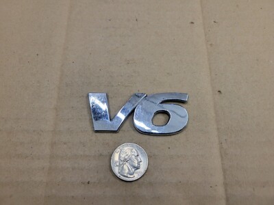 Nissan OEM V6 Engine Motor Chrome Plastic Emblem Badge Logo Nameplate ...