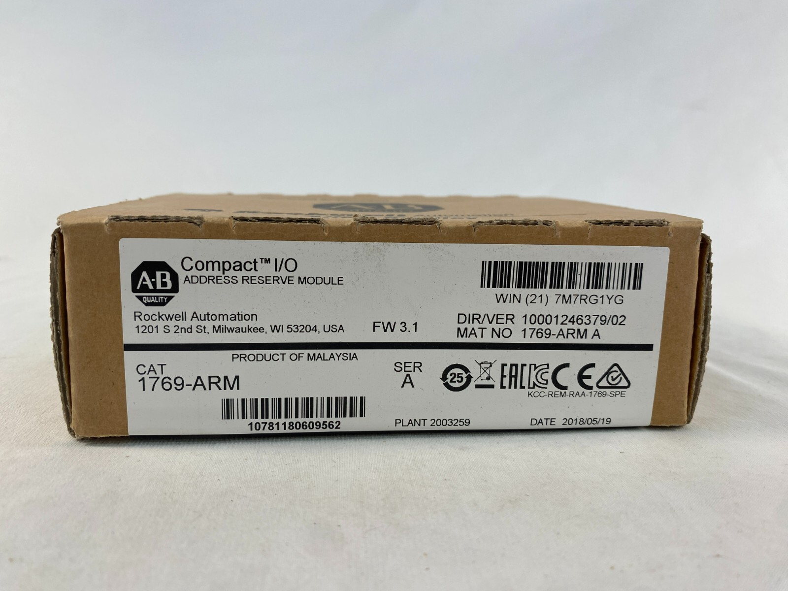 FACTORY SEALED Allen Bradley 1769-ARM Compact I/O Address Reserve ...