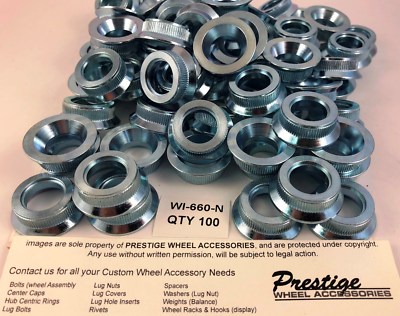 WHEEL LUG HOLE INSERTS FOR ALUMINUM WHEELS 100 PIECES PART # WI660-N | eBay