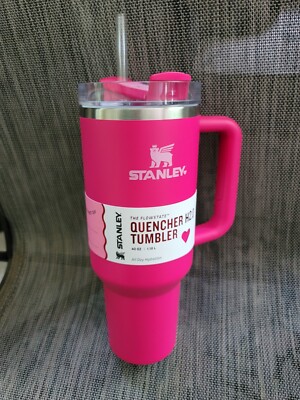 NEW Valentines Day Cosmo Pink Stanley Cup 40 oz Quencher Stanley Straw ...