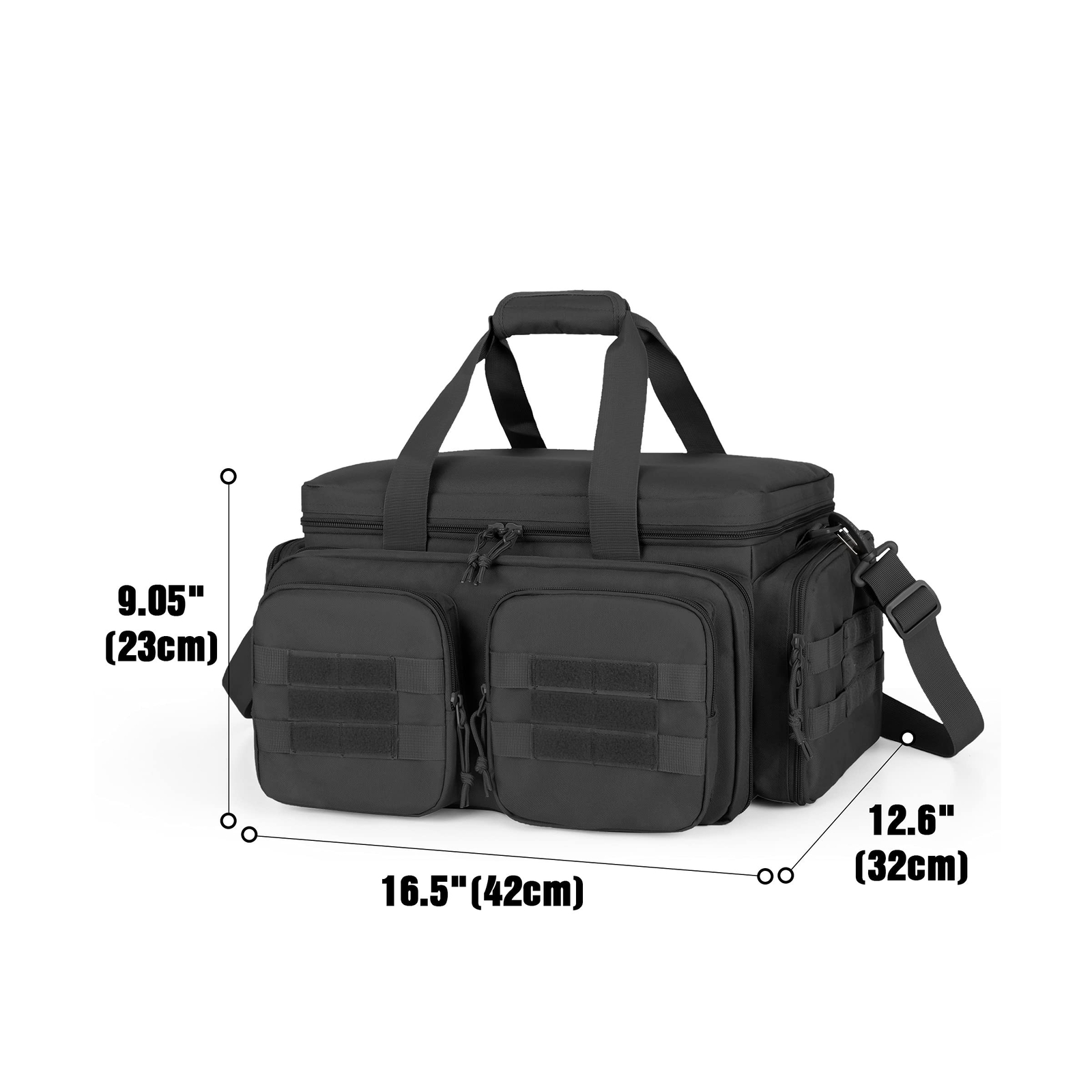 DSLEAF Tactical Pistol Range Bag for 5 Handguns, Shooting Gun Range ...