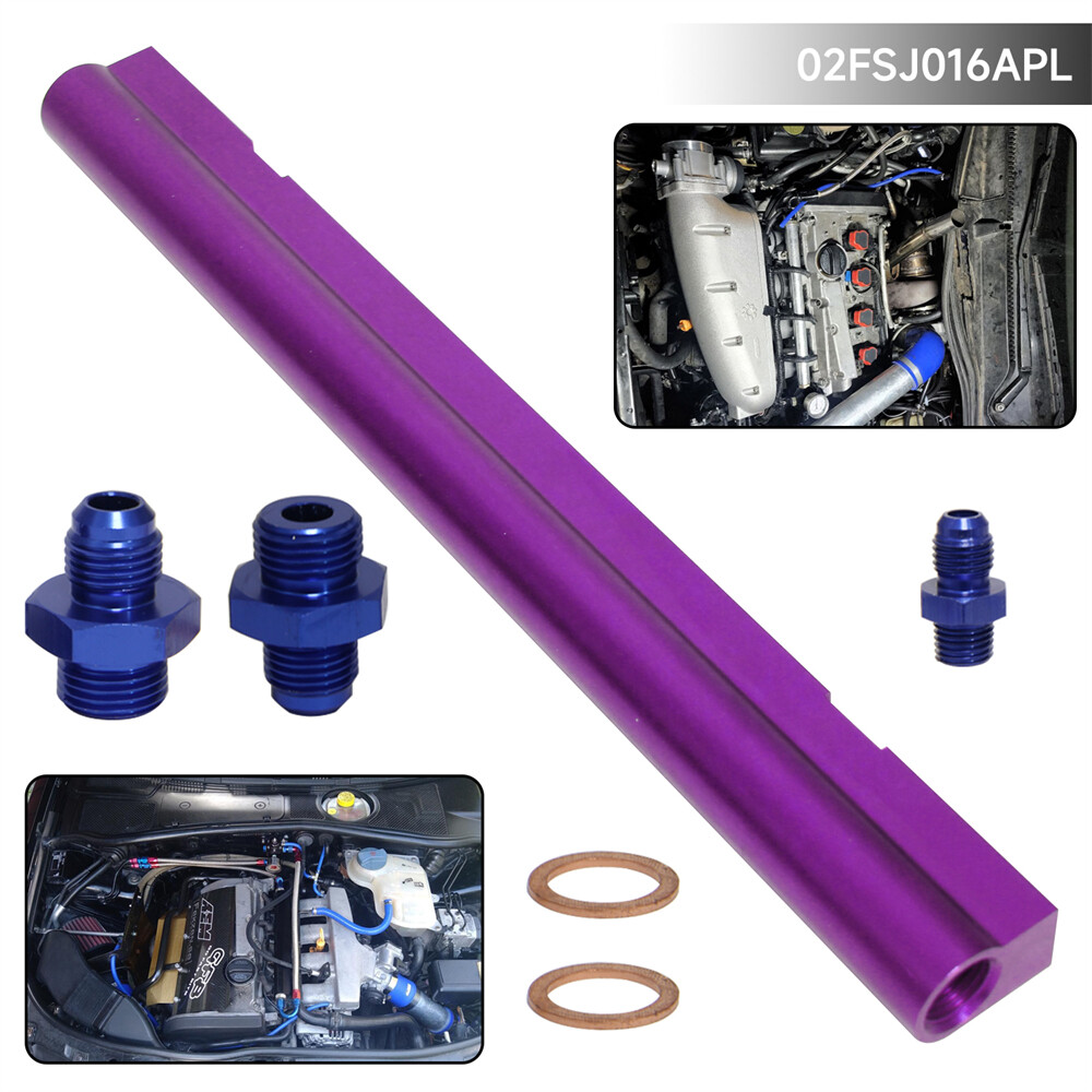 Aluminum High Flow Injector Fuel Rail Kit For Audi VW Golf GTi 1.8L ...