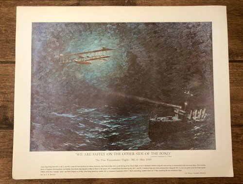 The First Transatlantic Flight 1919 C.E. Buttan U.S. Naval Academy Art ...