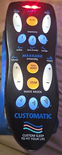 Seally Reflexion 4 Customatic Base Bed OEM/Lift Remote TRURC-N5 Privia ...