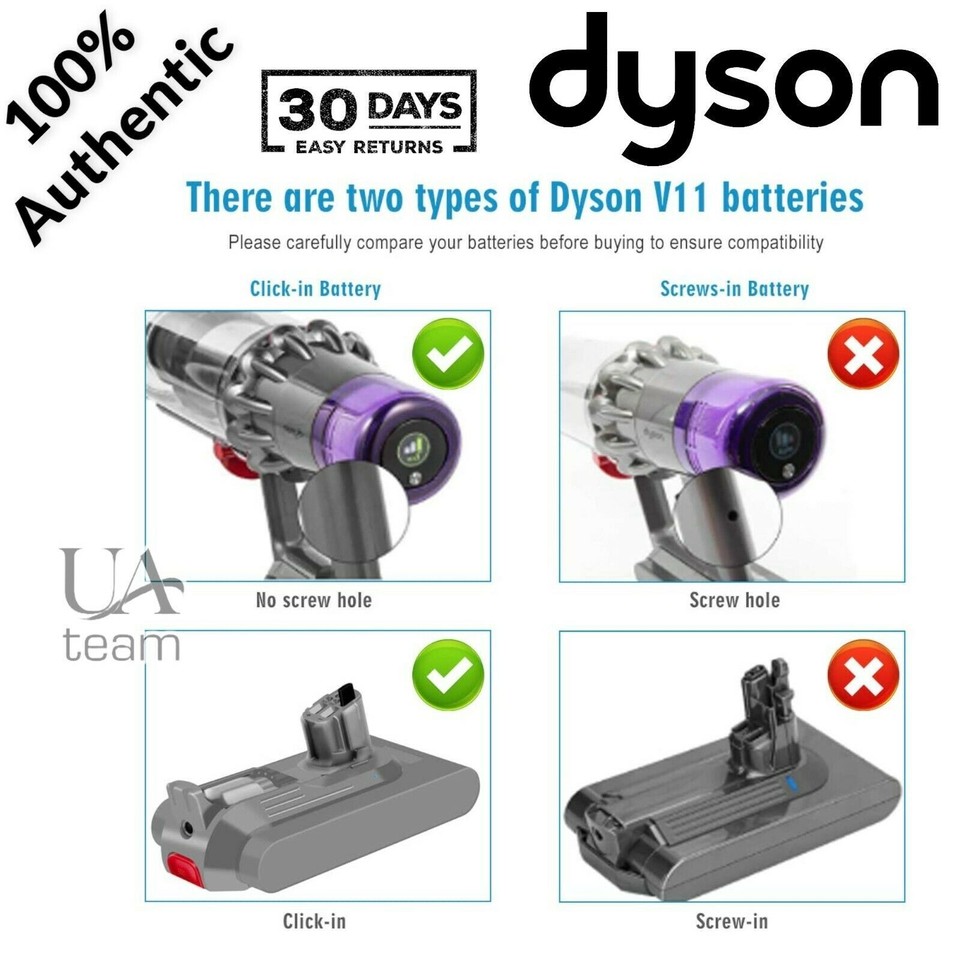 OEM Dyson OUTSIZE SV16 SV29 SV22 Vacuum 25.2V Li-ion CLICK-IN Battery ...