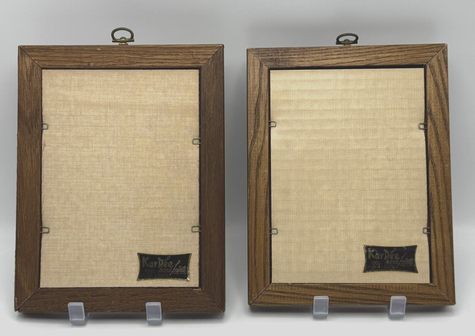 Two Kay Dee USA Silhouette Prints on Linen Male & Female Work Industry ...