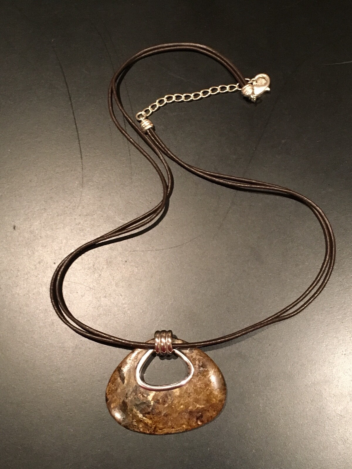SILPADA Bronze Age BRONZITE, Leather, STERLING SILVER… - Gem