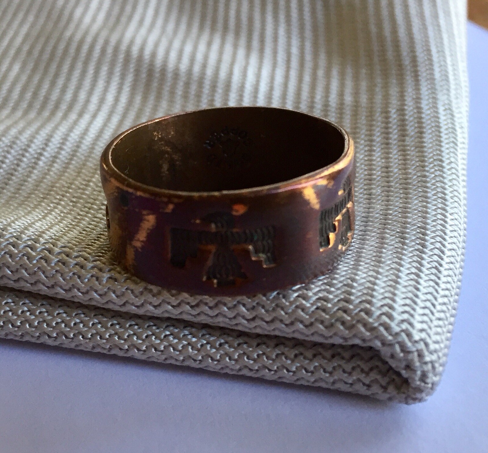 Vintage Bell Trading Post Solid Copper Ring Size 10 1… - Gem