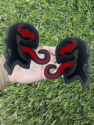 Venom Emblem Badges Matte Black on Black Aggressive Custom Made in USA ...