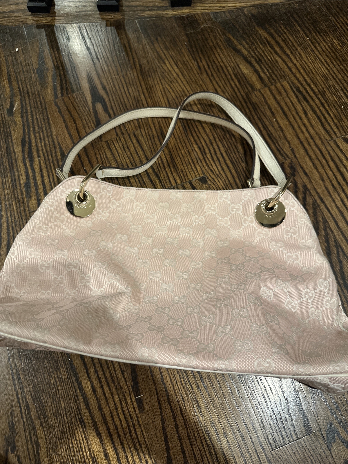 Women’s 2000’s Vintage Medium Gucci Monogram Pink Tot… - Gem