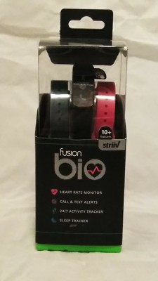 Striiv Fusion Bio Activity Smartwatch Black/Red/Denim Blue One Size ...