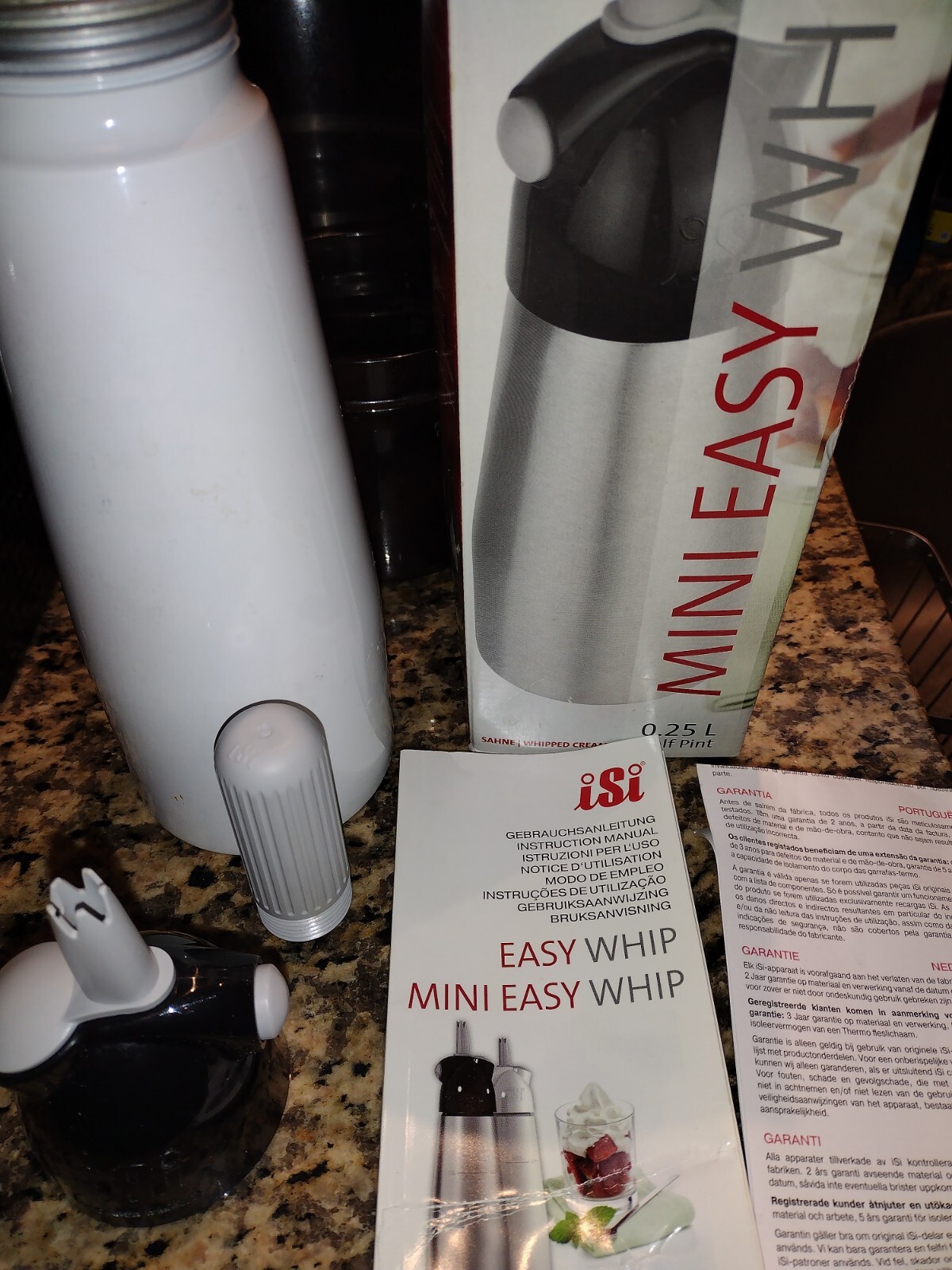 iSi Mini Whip 0.25 L Half Pint Stainless Steel Whipped Cream Maker in ...