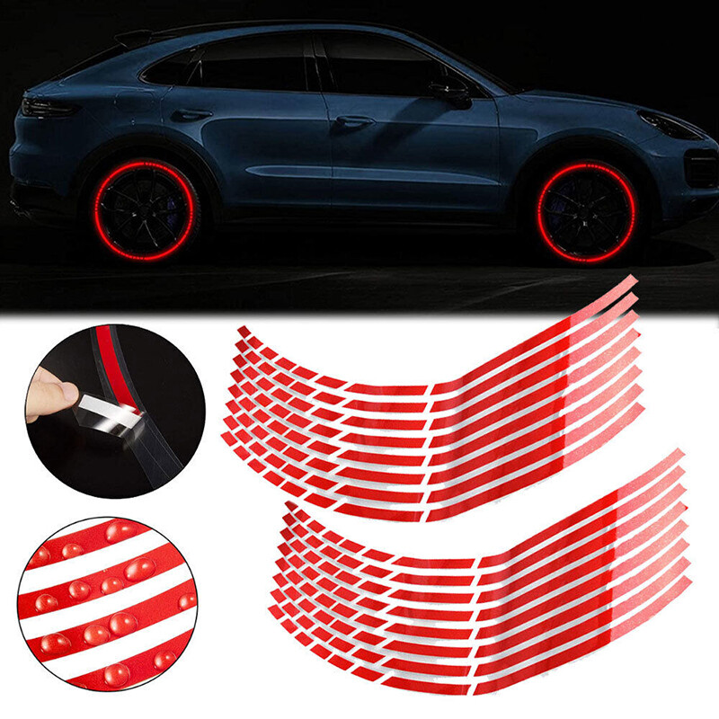 17/18/19" Reflective Rims Tape/Wheel Rim Decal Stripes Sticker Rim ...