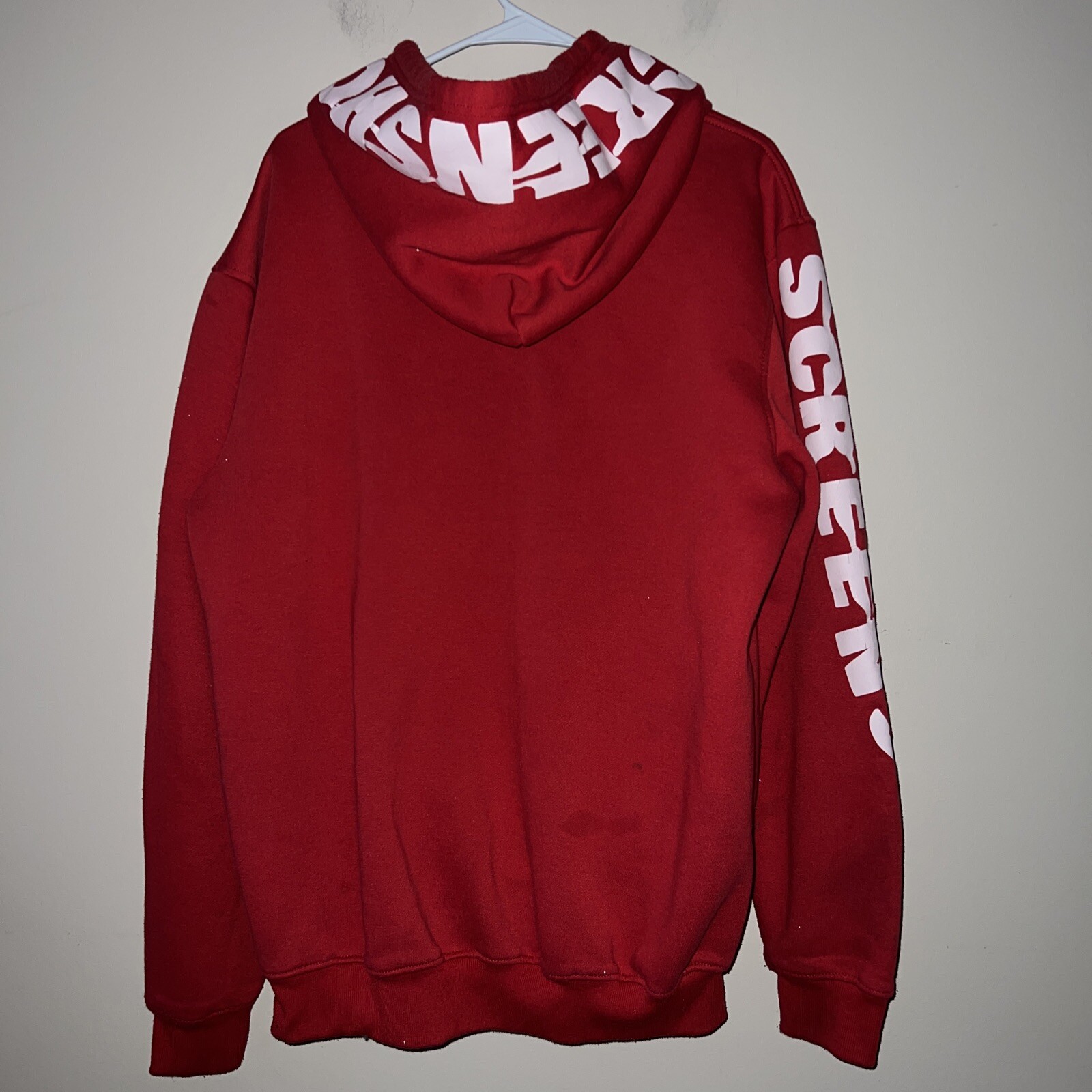 SCREENSHOT Hoodie Sweatshirt Mens 2XL XXL Urban Hip Hop Pullover Red ...