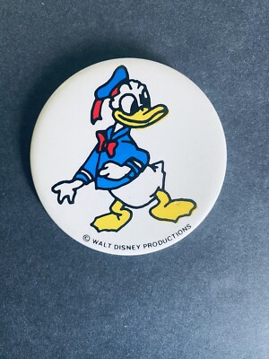 1980's Vintage Disney Donald Duck 3" Pinback Button | eBay