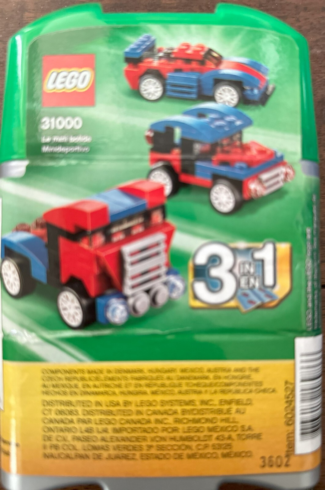 LEGO Creator 31000 Mini Speeder NEW! Race Car 3-in-1 Cruiser Semi Truck ...