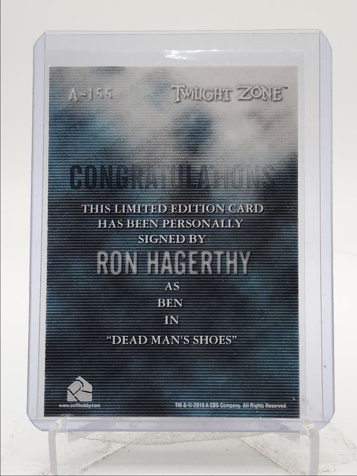 RON HAGERTHY AS BEN 2018 RITTENHOUSE TWILIGHT ZONE AUTOGRAPH AUTO Q1517 ...