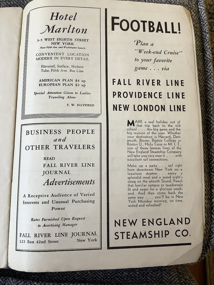 1934 FALL RIVER LINE JOURNAL Magazine Whale Ship Wanderer Maine Hunting ...