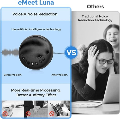 Conference Speaker and Microphone Luna 360° Voice Pickup w/Noise ...