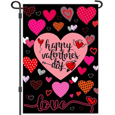Valentines Day Garden Flag 12×18 Double Sided Outdoor Valentine's Day ...