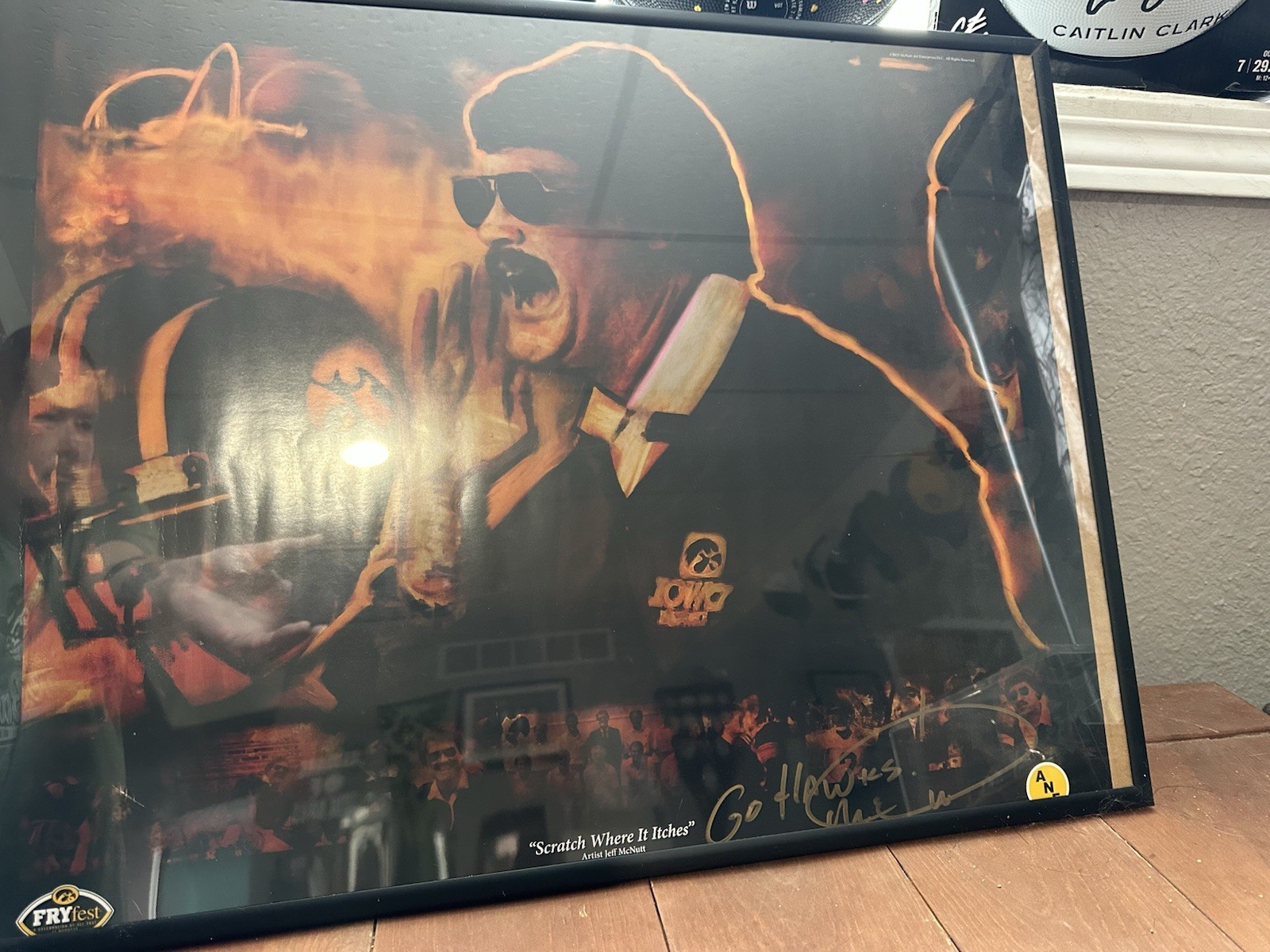 2025 Fryfest Iowa Hawkeyes Hayden Fry Jeff McNutt Artist Autographed GO ...
