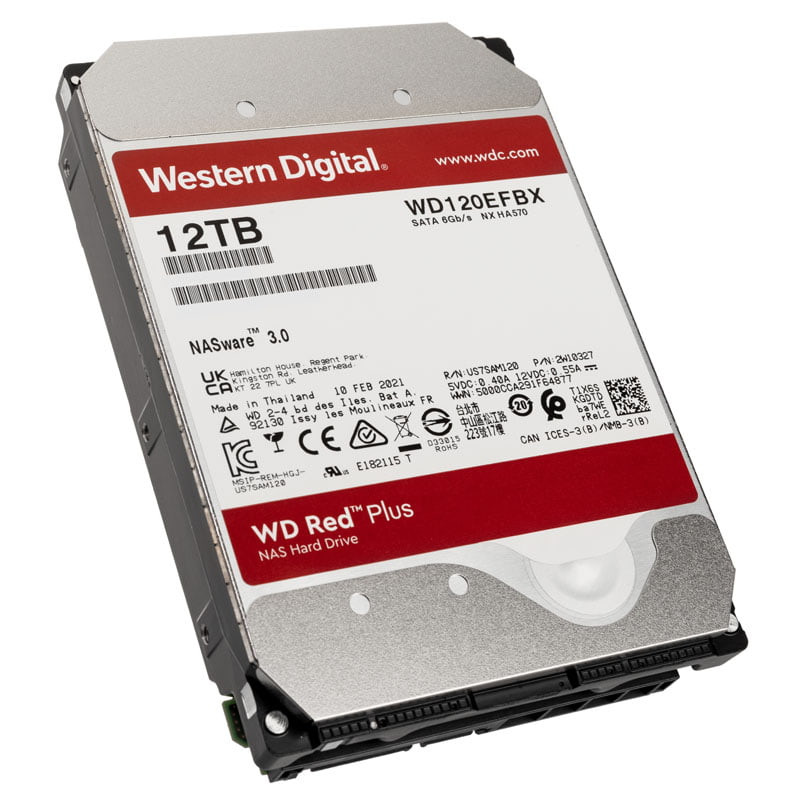 WD Red Plus 12TB 7200RPM 3.5" Serial ATA III SATA3 7200RPM WD120EFBX ...