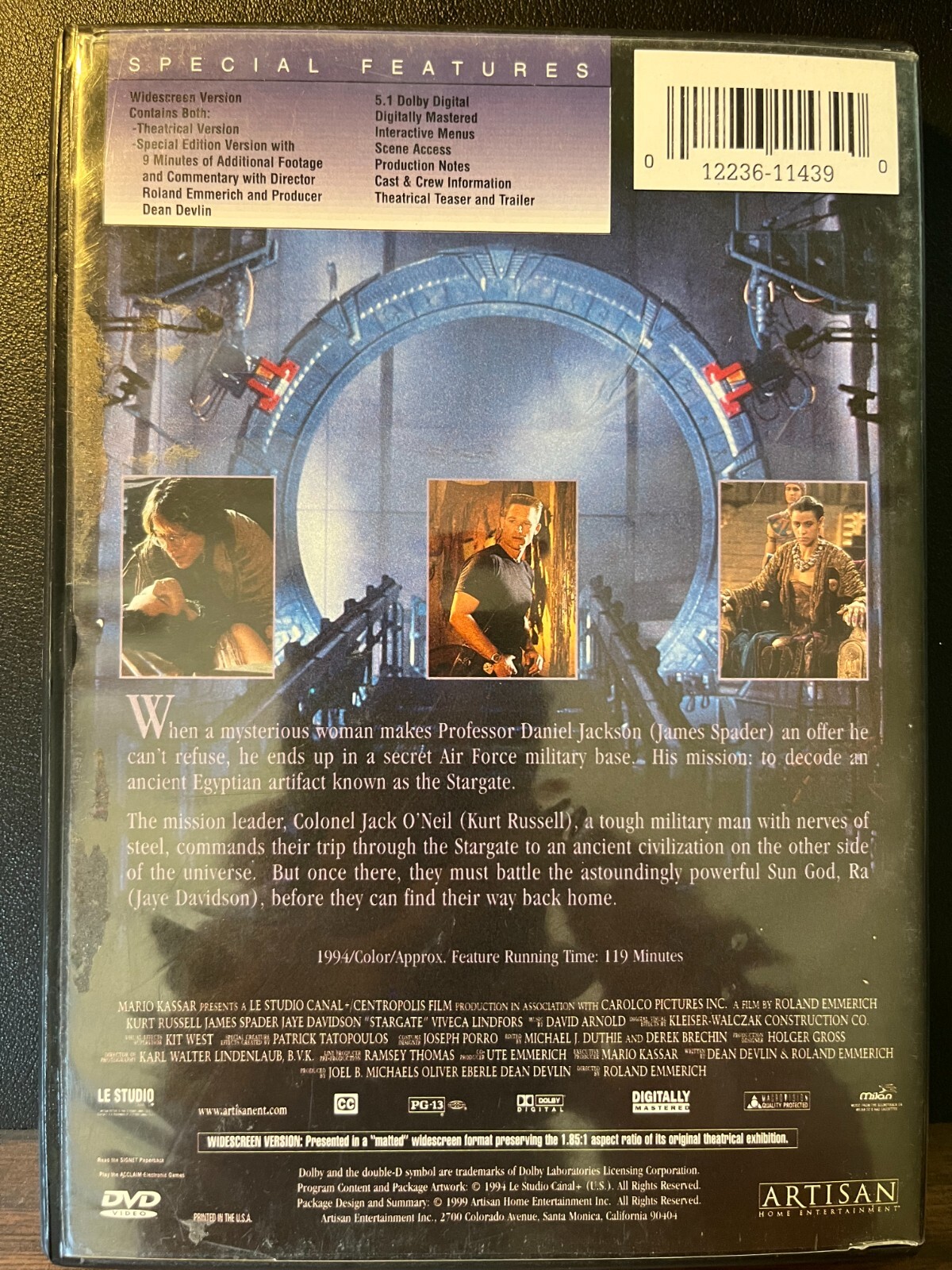 Stargate (DVD, 1999, Special Edition) Kurt Russell James Spader ...