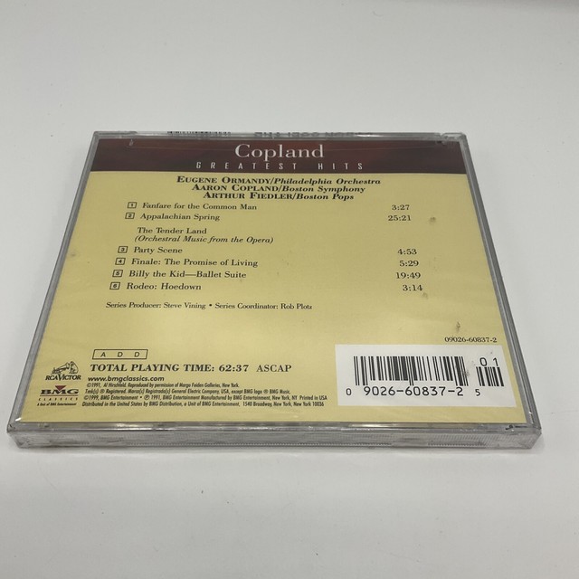 Aaron Copland: Greatest Hits (CD, Sep-1991, RCA) for sale online | eBay