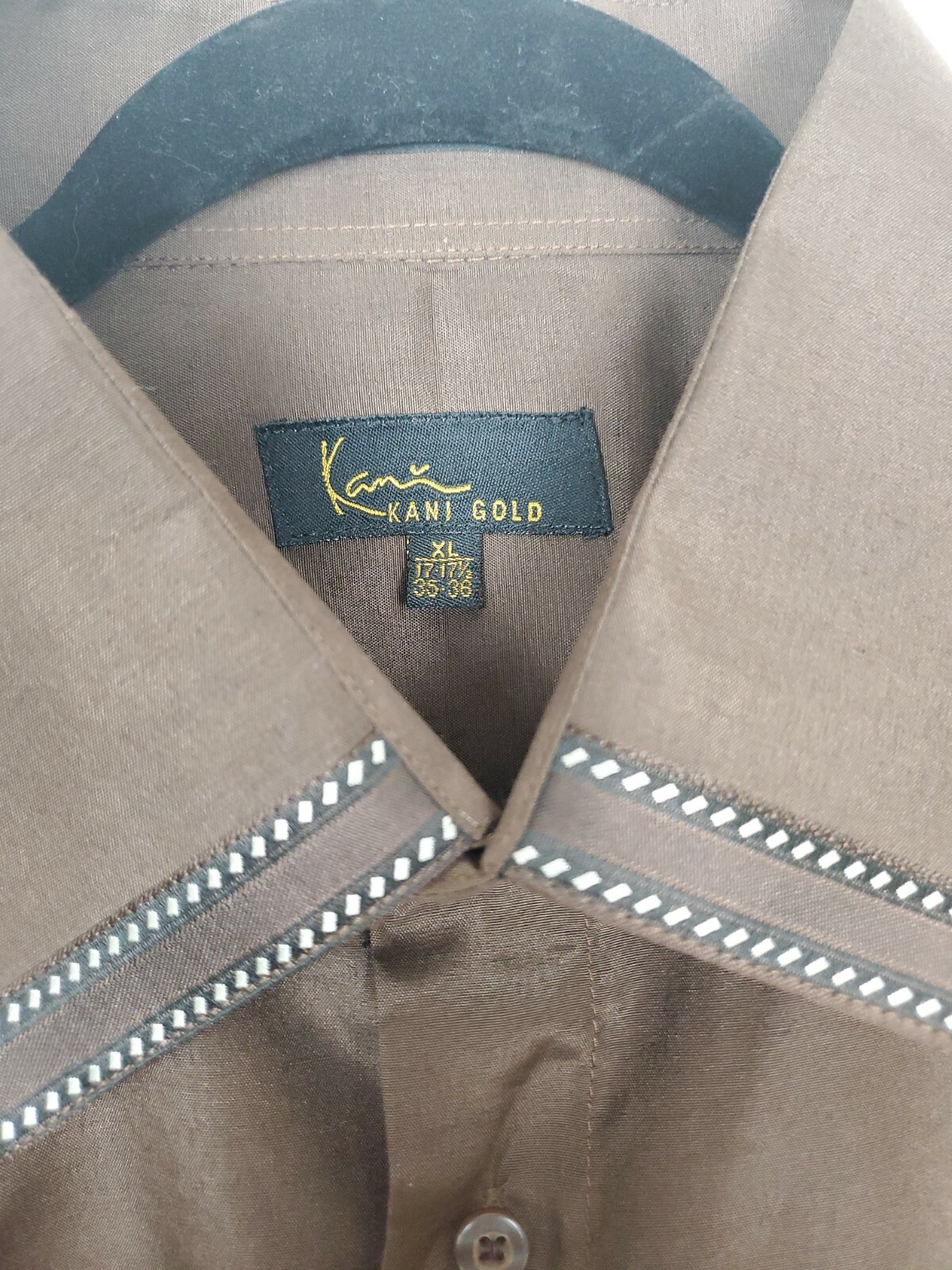 Kani Gold Men's LS Shirt Sz XL Cotton/polyester 17-17 1/2 35-36 w ...