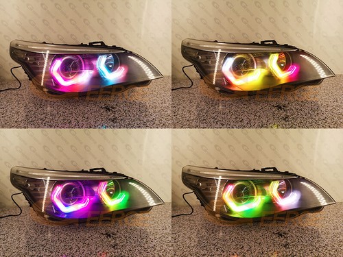 For BMW E60 E61 Concept M4 Iconic Style Dynamic RGB LED Angel Eyes Halo ...