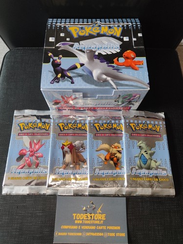 Pokemon Booster Box E-Series Aquapolis EMPTY 4 booster pack ITA No ...