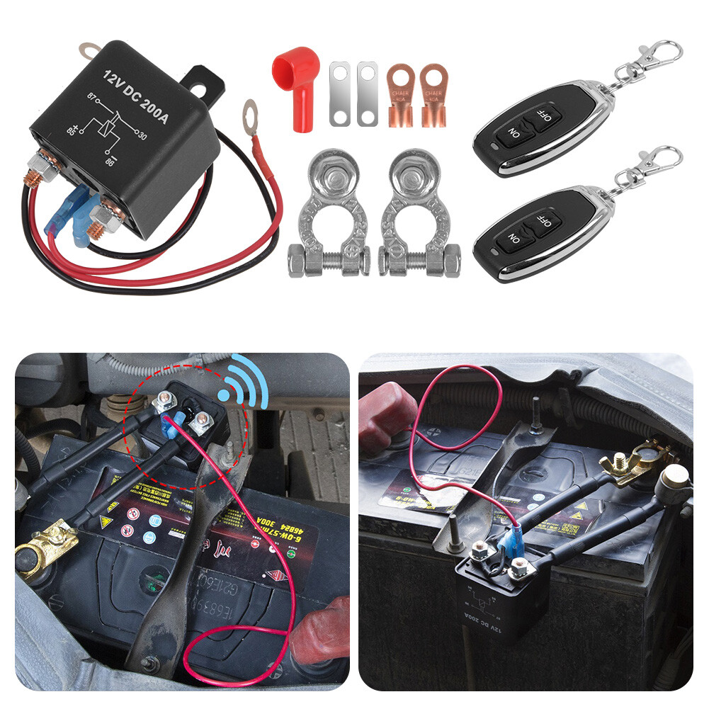 Wireless Remote Car Battery Disconnect Relay Master Kill Cut-off Switch ...